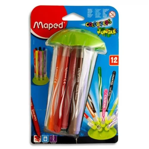 Maped Set 12 Color' Peps Jungle Colour Markers | Duffys Toyworld