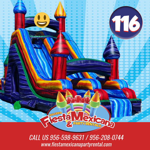 #116 Double lane water slide 40ft Long x15ft W x 22ft H $295 ...