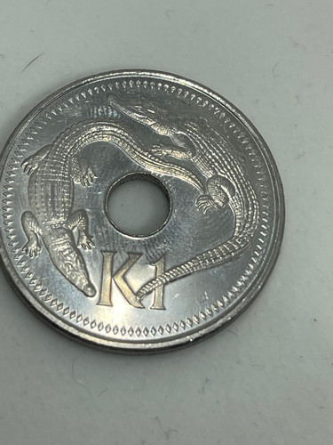 Papua New Guinea 1 Kina 1975 Crocodile UNC | Cool Coins & Notes