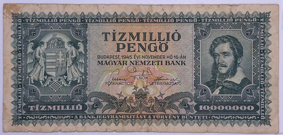 HUNGARY 10 000 000 P-123 1945 10 Million Pengo HUNGARIAN Inflation ... HUNGARY 10 000 000 P-123 1945 10 Million Pengo HUNGARIAN Inflation ...