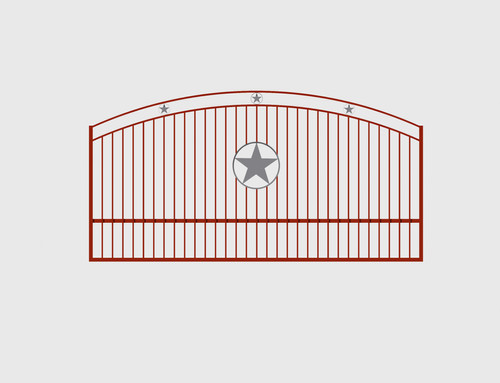 Lone Star Arch Steel Driveway Gate | Alvarez Fabrication TX