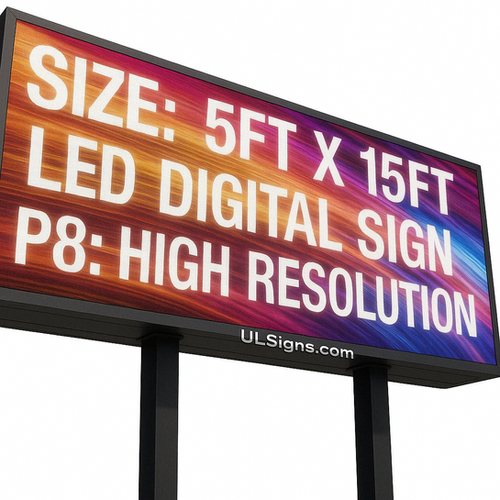 LED Digital Sign Board P8 mm (Double Sides) 5FT x 15FT (Full color ...