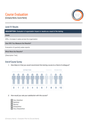 Course Evaluation Template | home