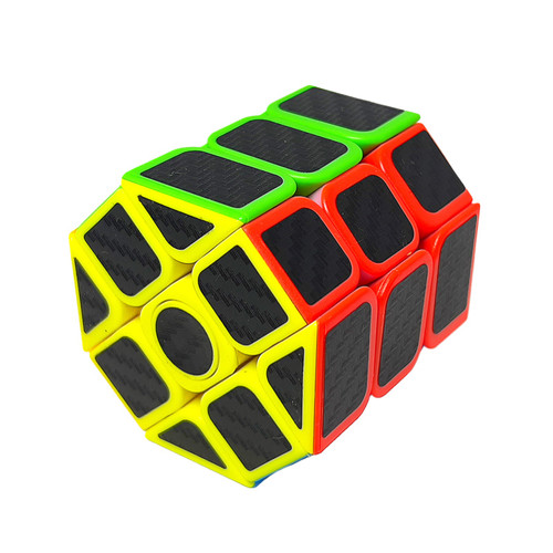 Cubo Rubik Spinner Cilindro 3x3 Recortado Fibra de carbono Hexagonal ...
