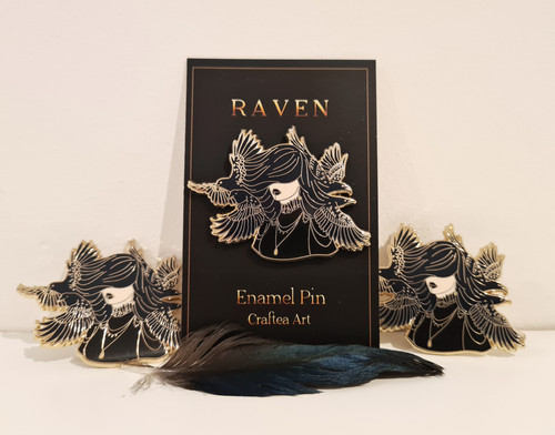 Raven Enamel Pin | Craftea