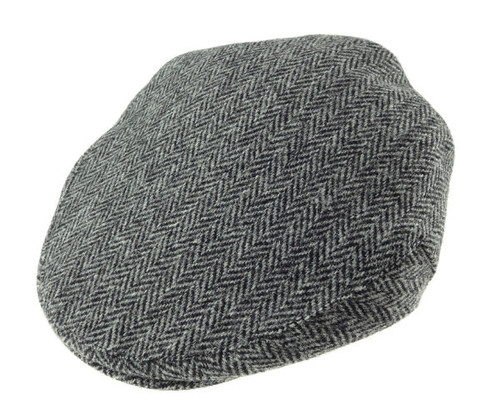 Harris Tweed County Cap Grey Herringbone | Celtic Thunder