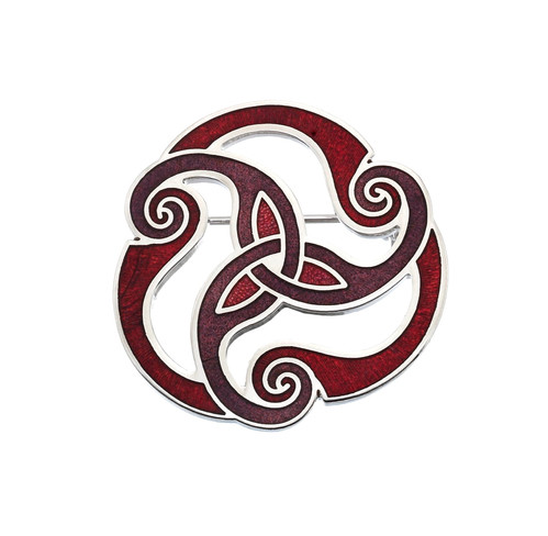 Celtic Triskele Enamel Brooch | Celtic Thunder