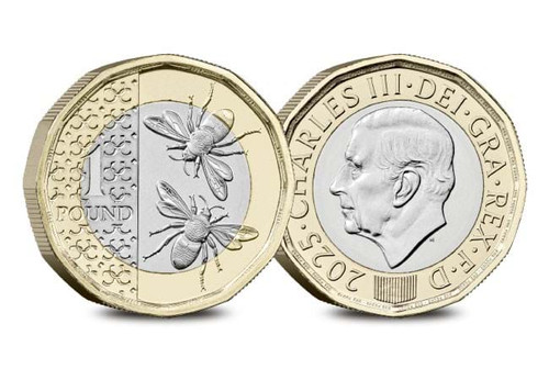 2025 King Charles Bees £1 From Sealed Bag | Romiley Coins