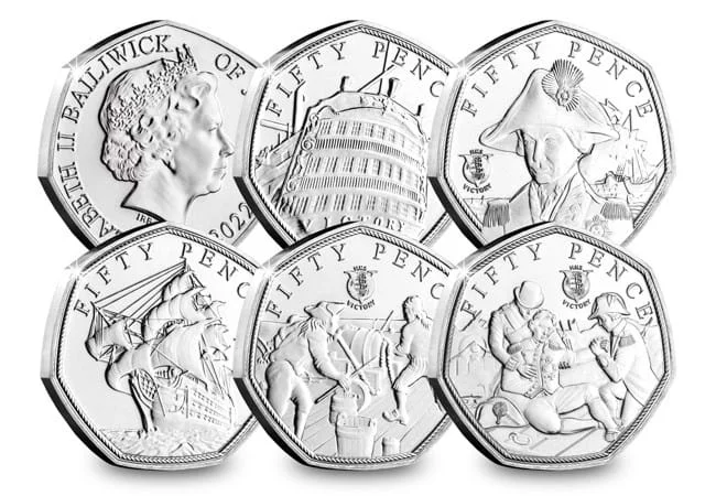 2022 Jersey HMS Victory 50p Set (Five Coin Set) | Romiley Coins