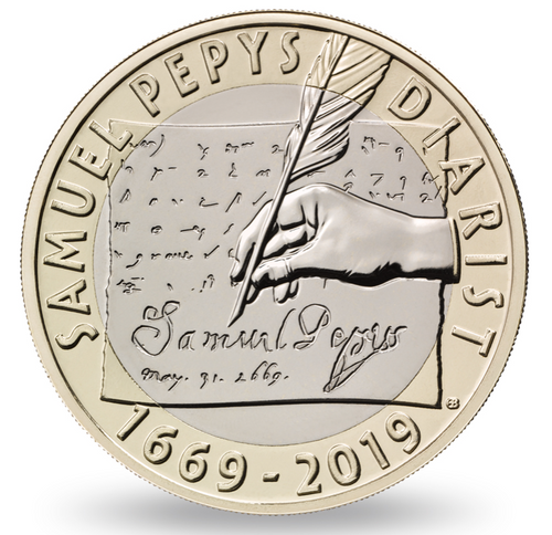 2019 Samuel Pepys Diary £2 Coin | Romiley Coins