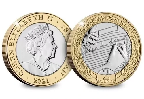 2021 Isle of Man Women's Suffrage Eliza Jane Goldsmith £2 | Romiley Coins