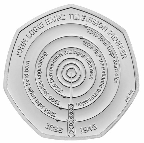 2021 John Logie Baird 50p Coin | Romiley Coins
