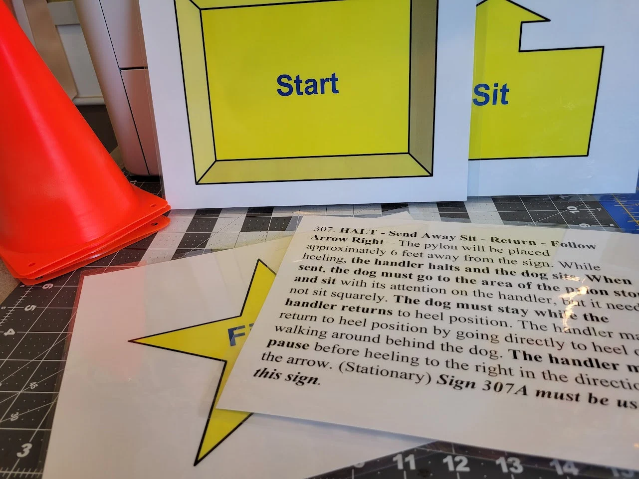 AKC Novice - Master Rally Sign DOUBLE SIDED Laminated Deluxe Set ...