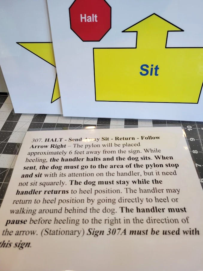 AKC Rally Novice Double Sided Laminated Sign Deluxe Set | River Rock ...