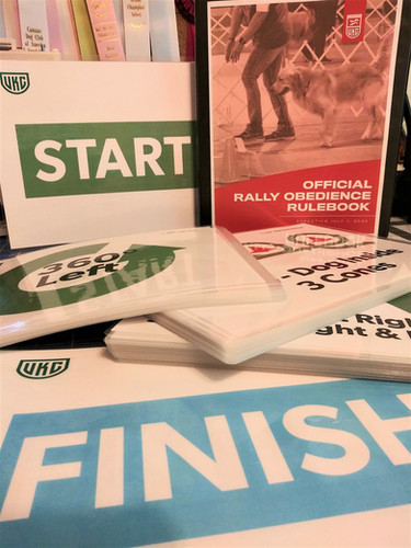 UKC Rally Obedience Laminated Sign Set | Rally Signs