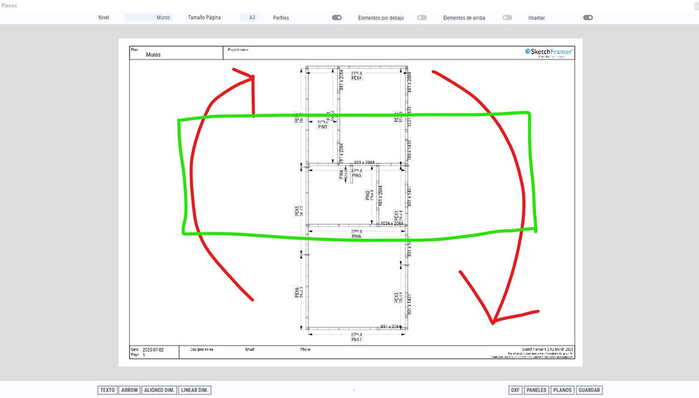 Girar impresion de planos | SKETCHFRAMER