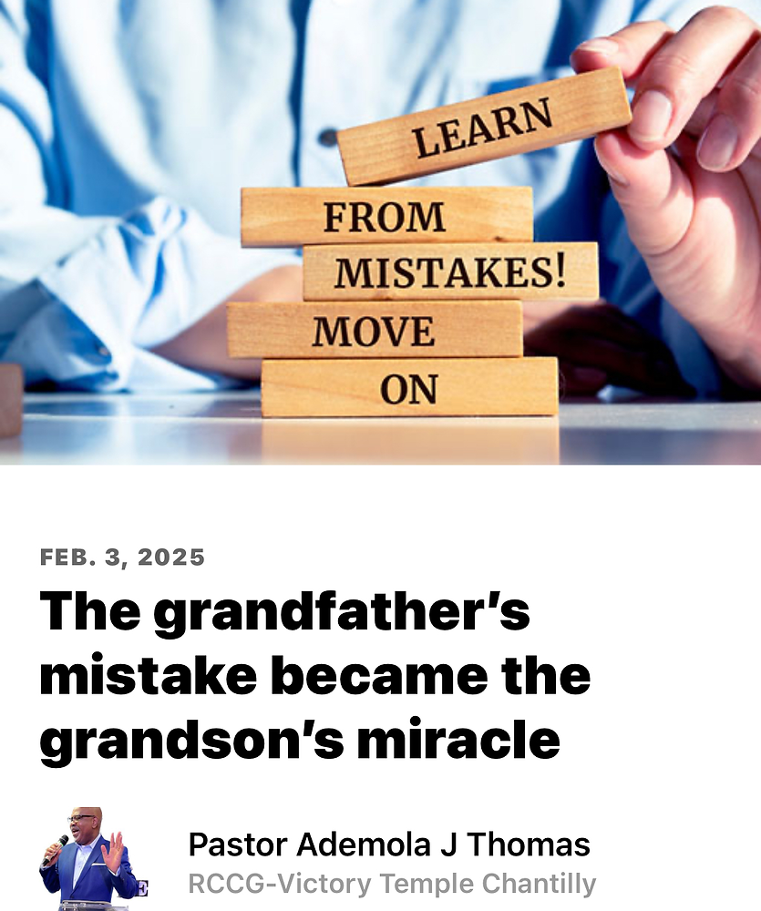 The grandfather's mistake became the grandson's miracle.