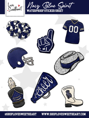 School Color Spirit Sticker Sheet | Love, Sweetheart