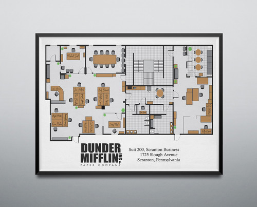 The Office Layout (18"X24") Unframed Poster Photo | Playground