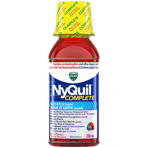 Vicks NyQuil Complete Cold & Flu Liquid - 236mL | Belmont Drugs
