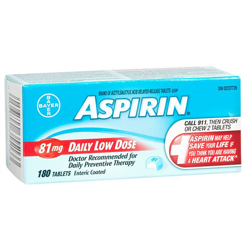 Bayer Aspirin 81mg, Daily Low Dose Enteric Coated Tablets | Belmont Drugs