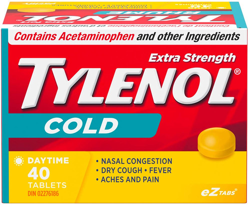 TYLENOL Extra Strength Cold eZ Tabs, Daytime - 40 tablets | Belmont Drugs