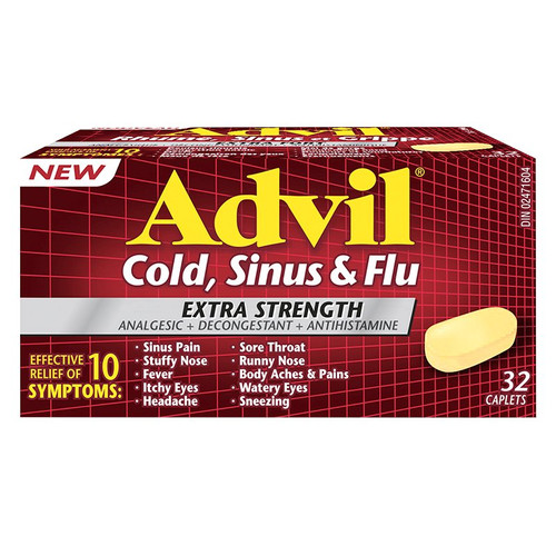 Advil Cold, Sinus & Flu Extra Strength - 32 caplets | Belmont Drugs