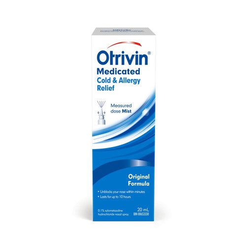 Otrivin Medicated Cold & Allergy Relief Original formula - 20 mL ...