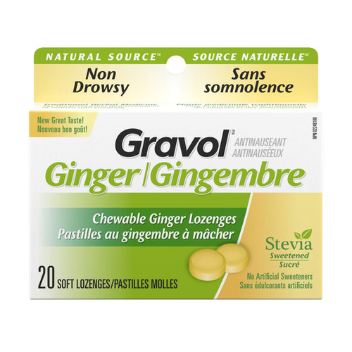Gravol Ginger Natural Source Chewable Lozenges - 20 count | Belmont Drugs