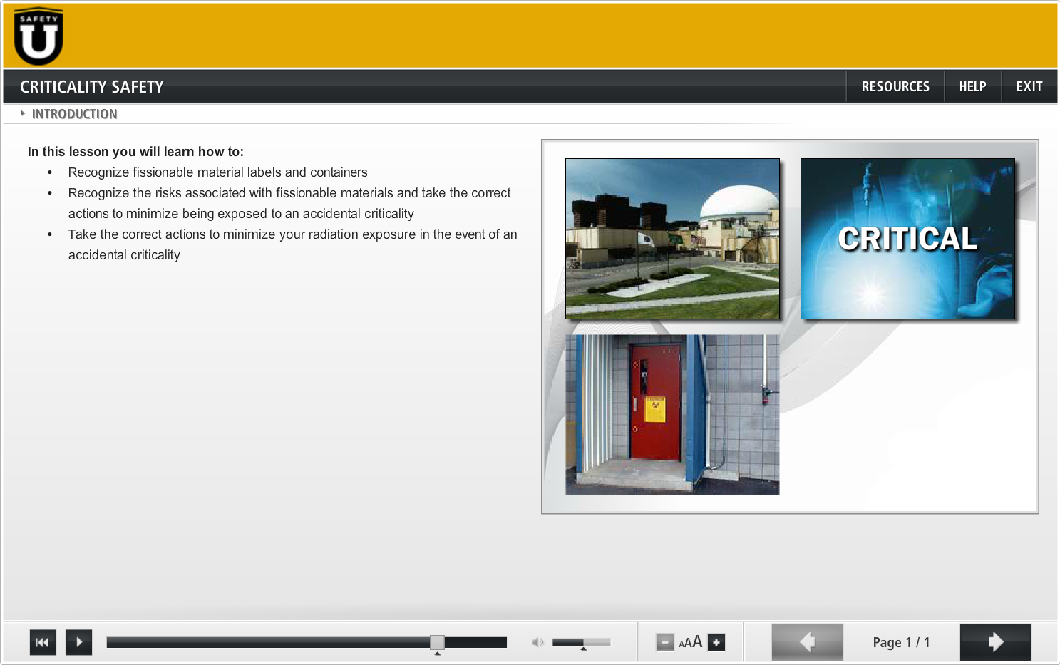 Criticality Safety Online Training Course | SafetyU.com