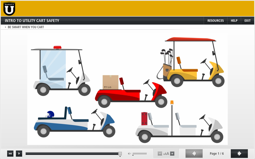Intro to Utility Cart Safety Online Training Course | SafetyU.com