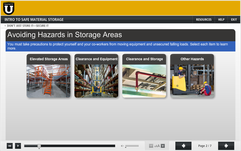 Intro to Safe Material Storage Online Training Course | SafetyU.com
