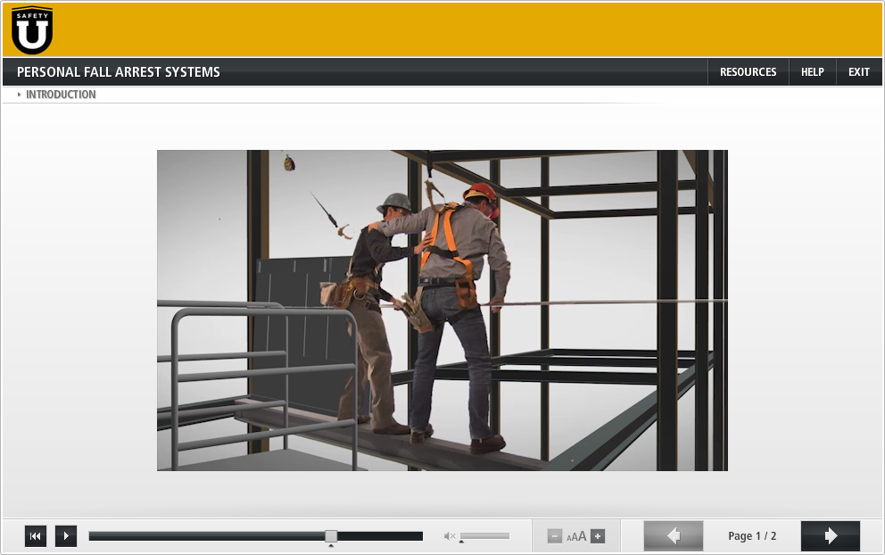 Personal Fall Arrest Systems Online Training Course | SafetyU.com