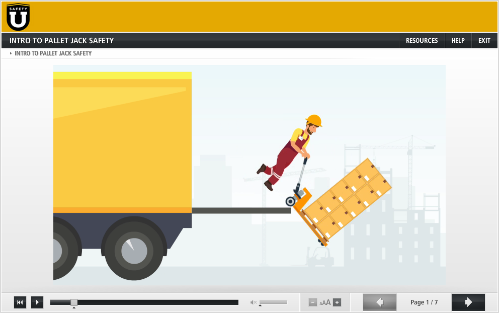 Intro to Pallet Jack Safety Online Training Course | SafetyU.com