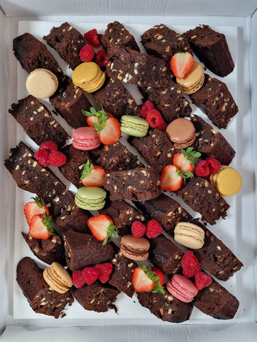 Brownie & Macaron Platter | Oh Honey Grazing