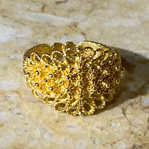 Fede Sarda Artigianale Argento - BOTTARGA 3 FILI DORATA | Gioia Sarda