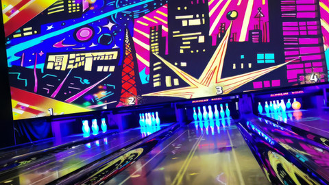 Glow In The Dark Cosmic Bowling Entertainment Center | Mid Valley ...