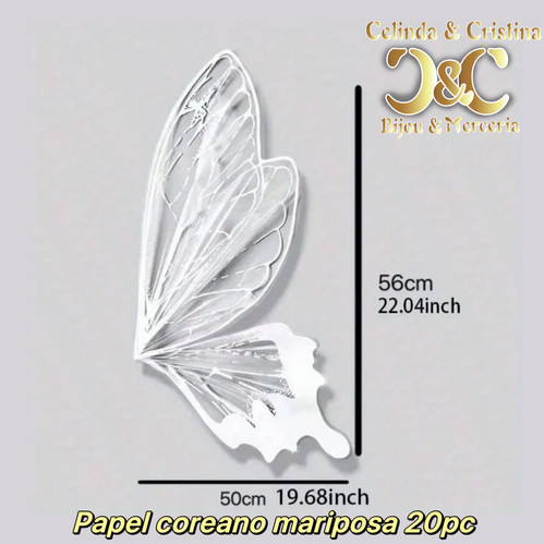 Papel coreano mariposa 20pc | Misitio