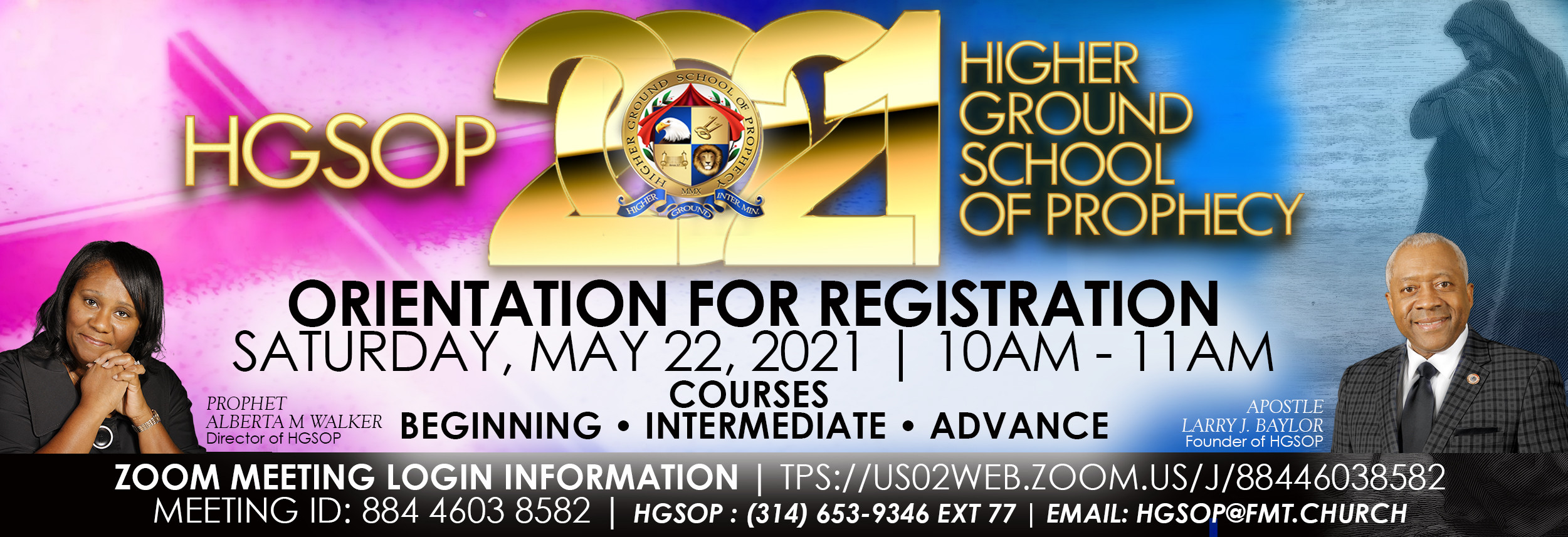 Higher Ground School of Prophecy Orientation for Registration | Faith ...