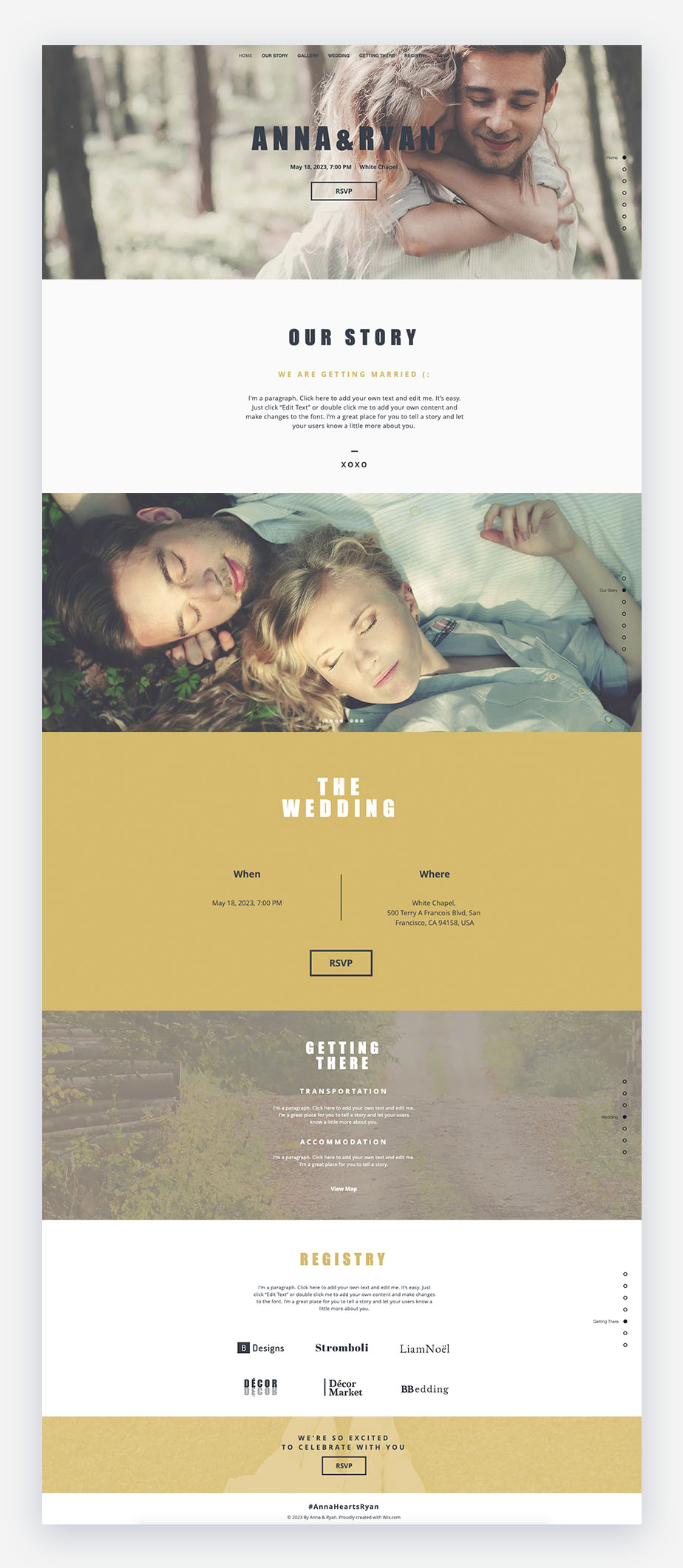 Stationery Wix RSVP Wedding Template Simplistic Paperless Wedding ...