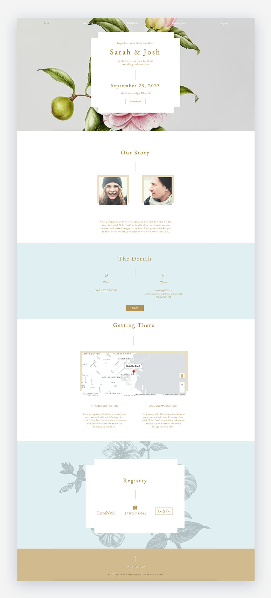 Stationery Wix RSVP Wedding Template Simplistic Paperless Wedding ...