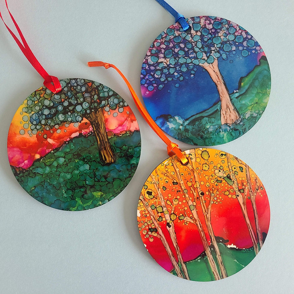 Christmas Ornaments- 3 designs | Tina Cunningham Art