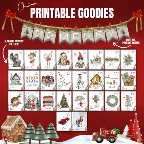 Christmas Alphabet Posters & Pennant Banner | Home Daycare Summit