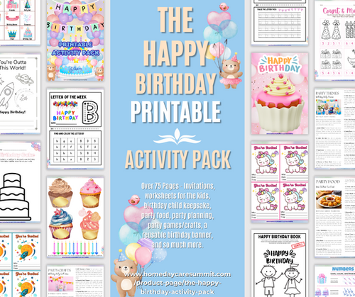 The Happy Birthday Activity Pack | Home Daycare Summit