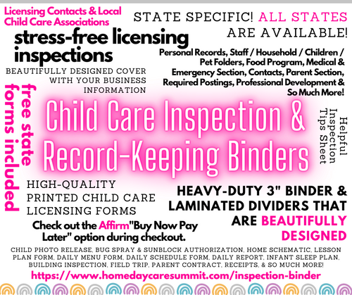 Inspection & Record Keeping Binder (Upgraded) - All States Available ...