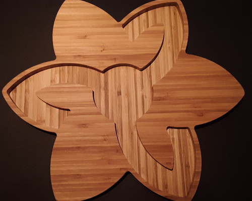 Bamboo Lotus Serving Board | CheeseSlicing, LLC