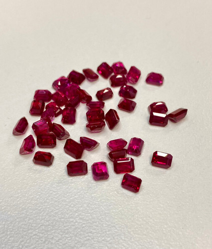 Ruby EC 4x3 mm | Precious Pebbles Inc