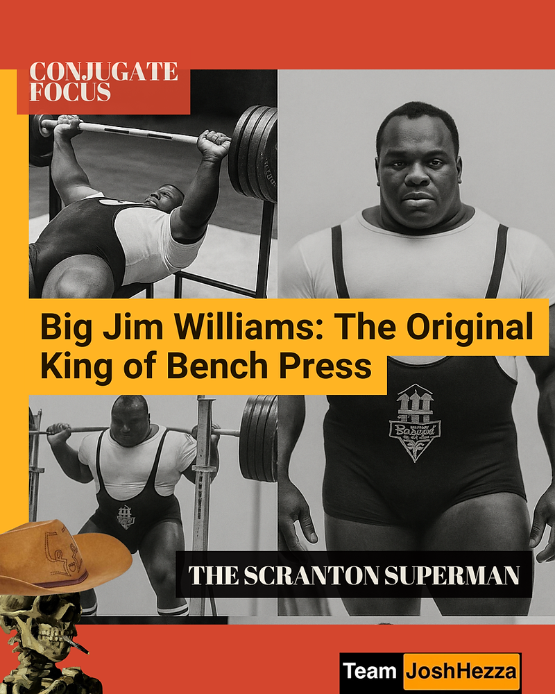 Big Jim Williams: The Original King of Bench Press🥇 The Original Bench God