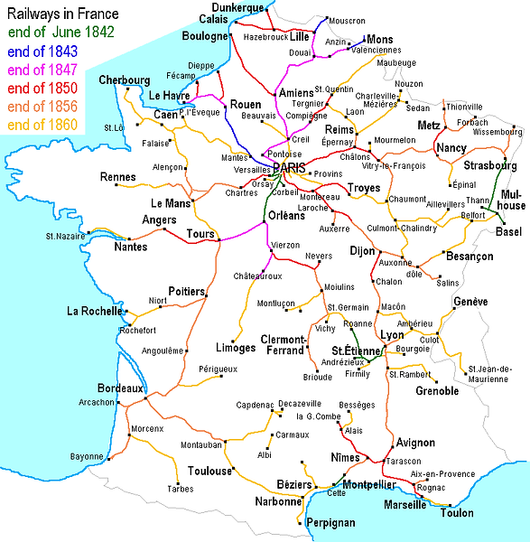 France Rail Network Map | France Rail