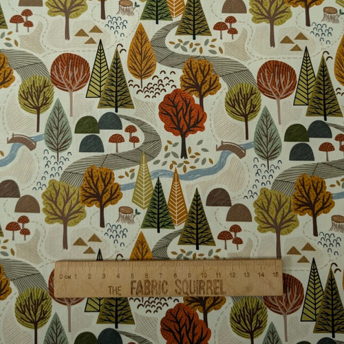 Nature Trail Autumn Trees Fabric - Nature Trail from Lewis and Irene ...